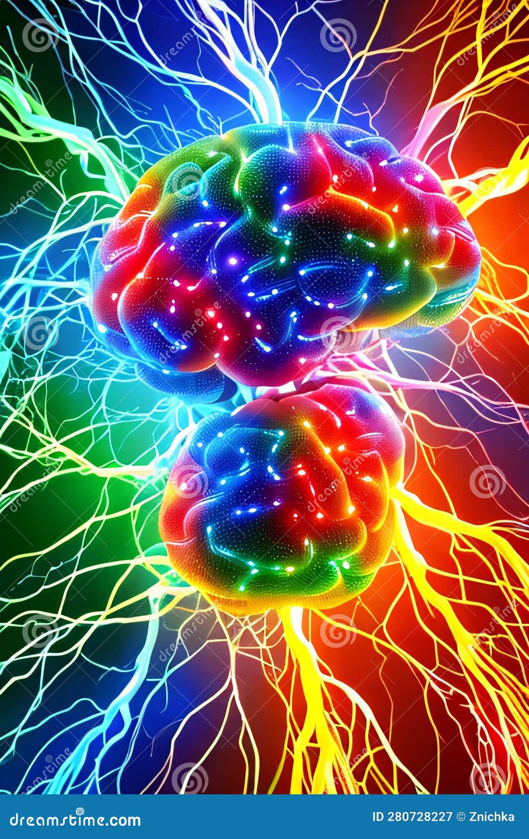 Microscopic View of Neurons and Synapses in the Brain - Concept Stock ... Microscopic View of Neurons and Synapses in the Brain - Concept Stock ...