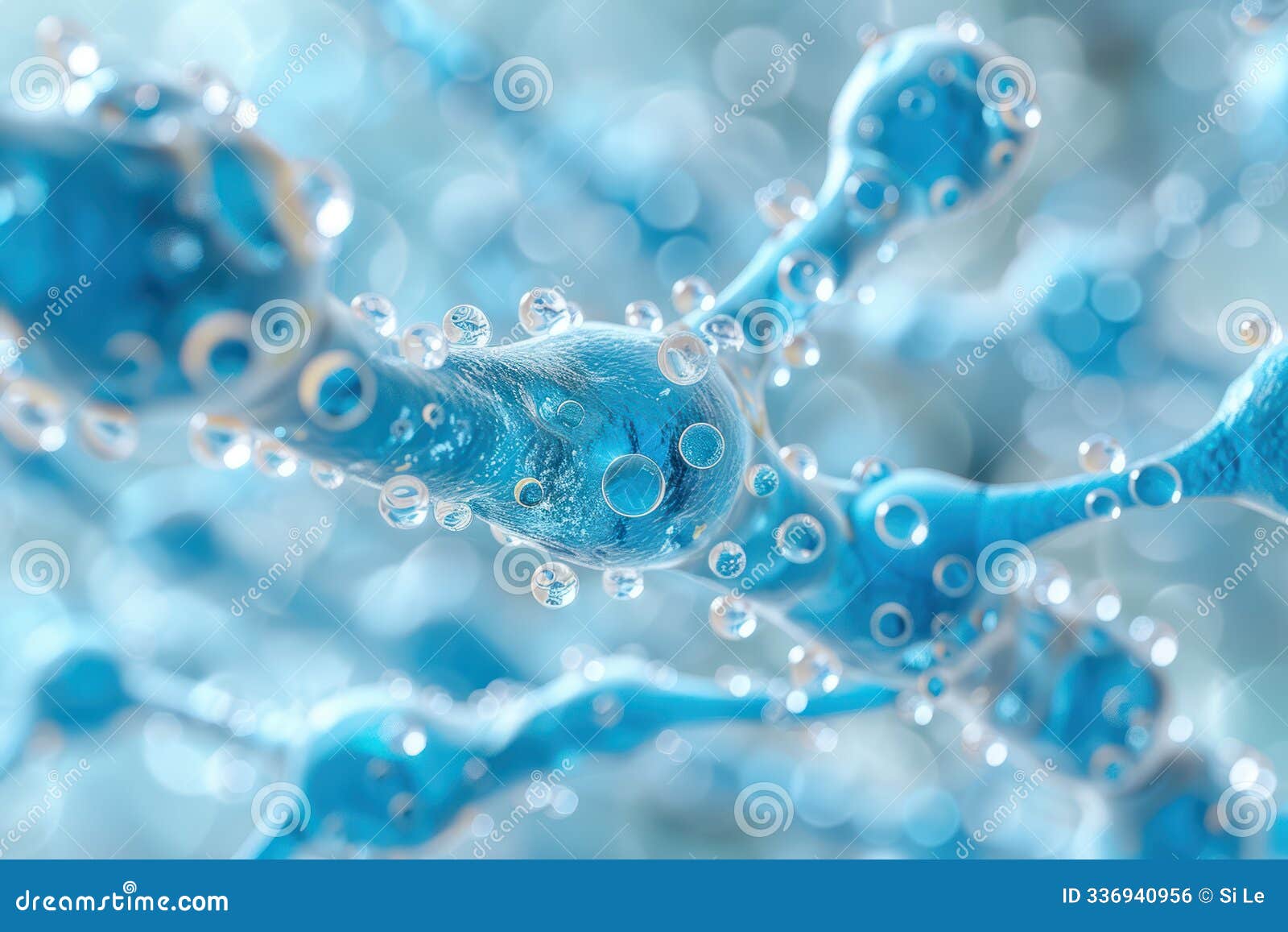 Microscopic View Of Oxygen Cell Structure In Cosmetic Laboratory ...