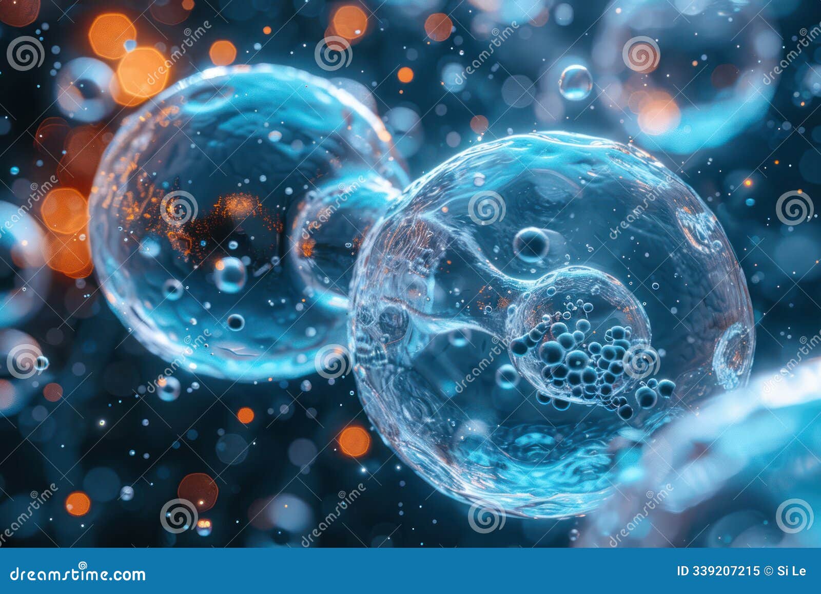 Microscopic View of Oxygen Cell Structure in Cosmetic Laboratory ...