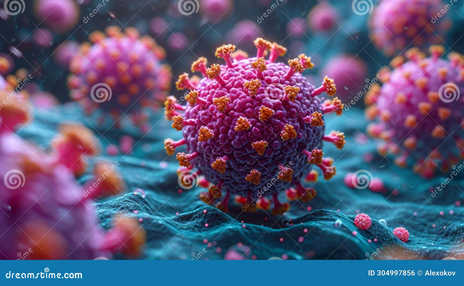 Microscopic View of Papillomavirus AI Generated Stock Illustration ...