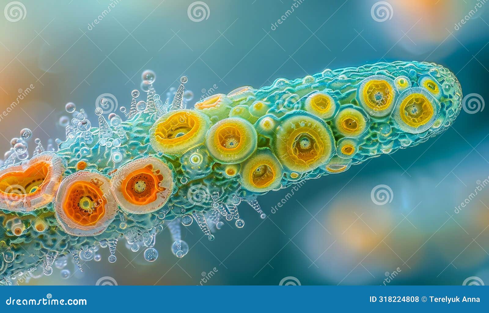 Microscopic View of Plant Cell. a Photorealistic View of the Microbe ...