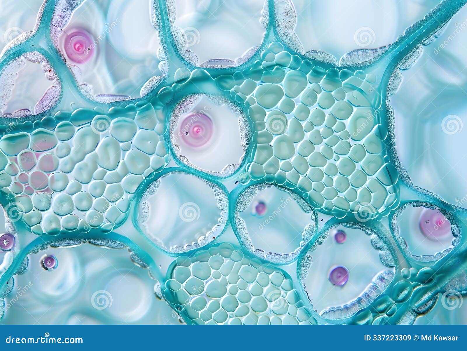 Microscopic View of Plant Cells with Detailed Structure Stock ...