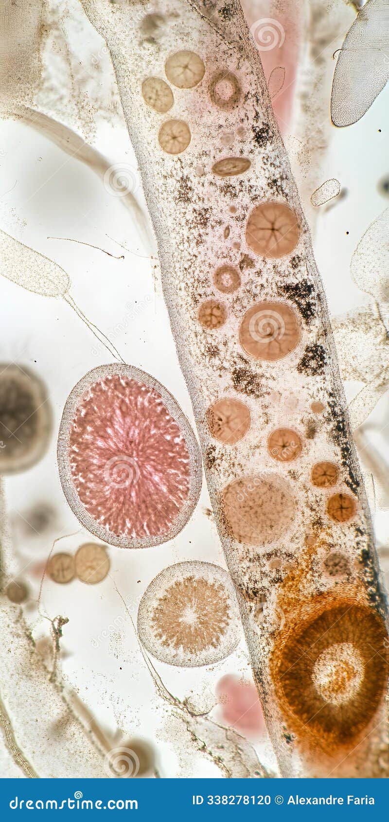 Microscopic View of Plant Stem Structures Stock Illustration ...