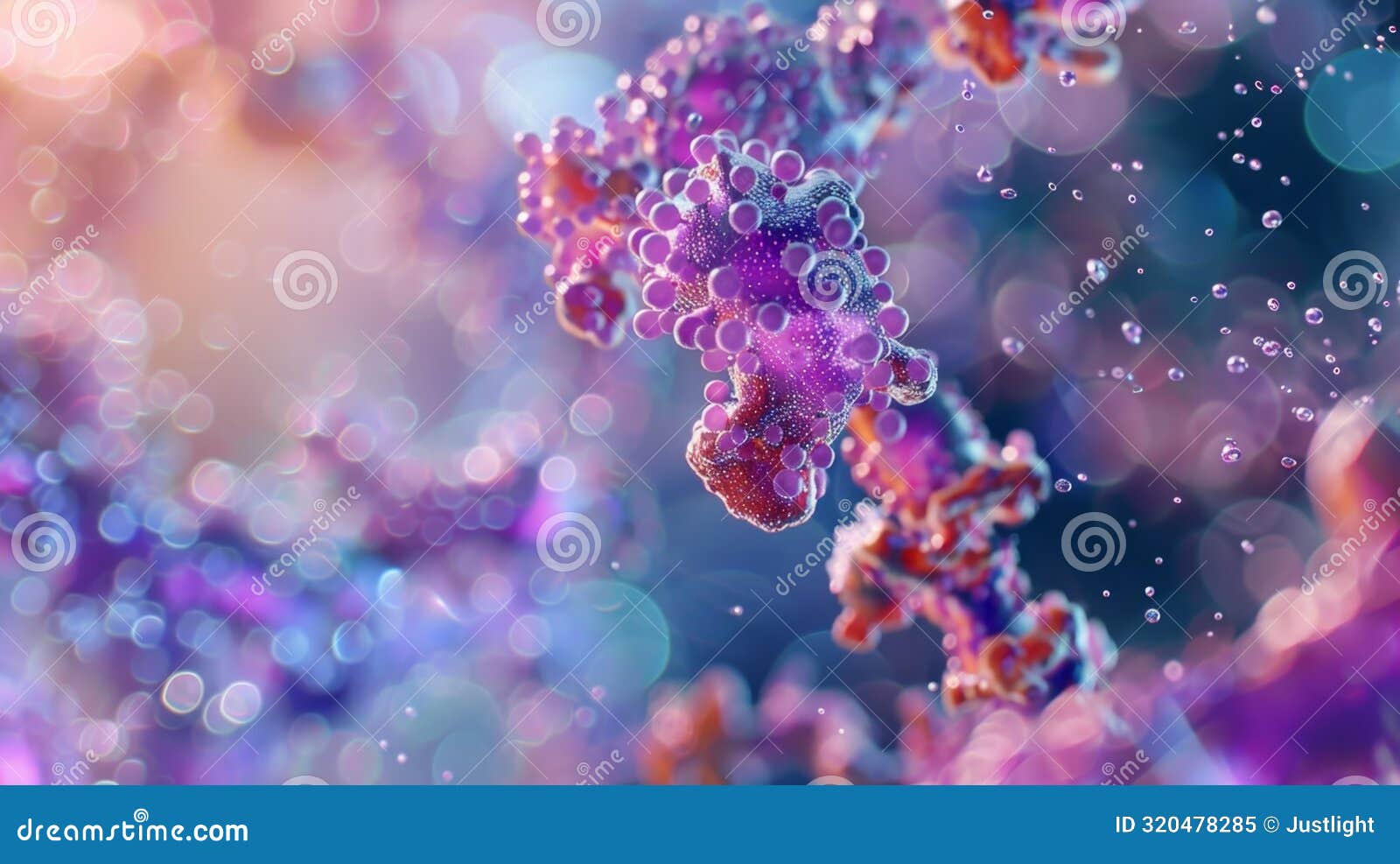 A Microscopic View of a Protein with One Portion Labeled with a Small ...