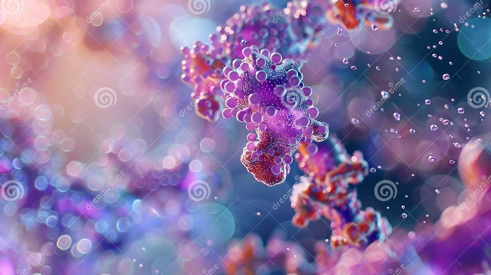 A Microscopic View of a Protein with One Portion Labeled with a Small ...