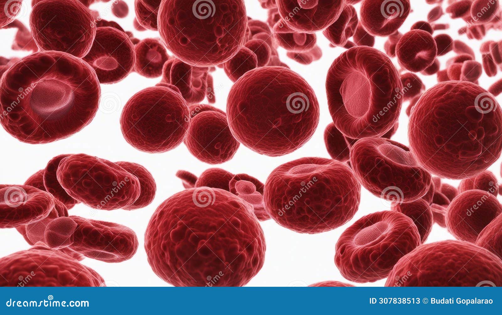 A Microscopic View of a Red Blood Cell Cluster Stock Illustration ...
