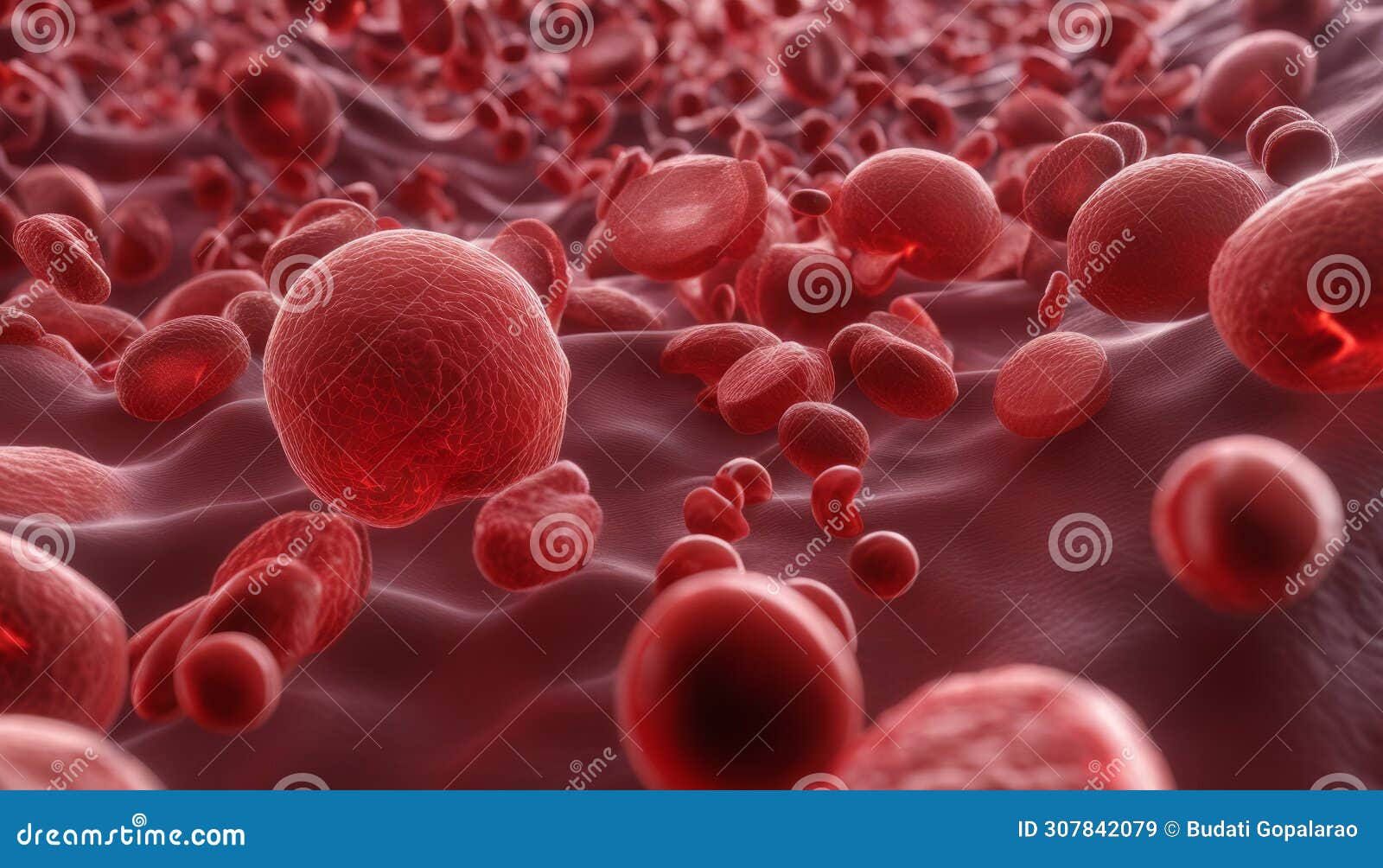 Microscopic View of a Red Blood Cell Cluster Stock Illustration ...