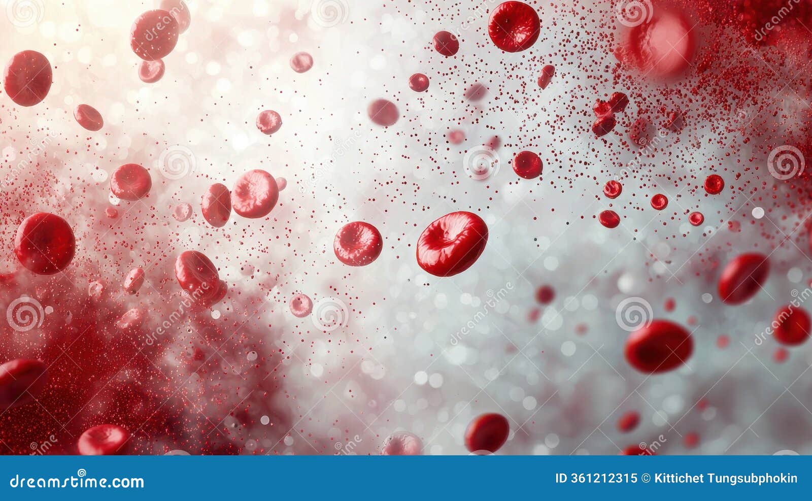 Microscopic View of Red Blood Cells in a Blood Sample Showcasing Their ...
