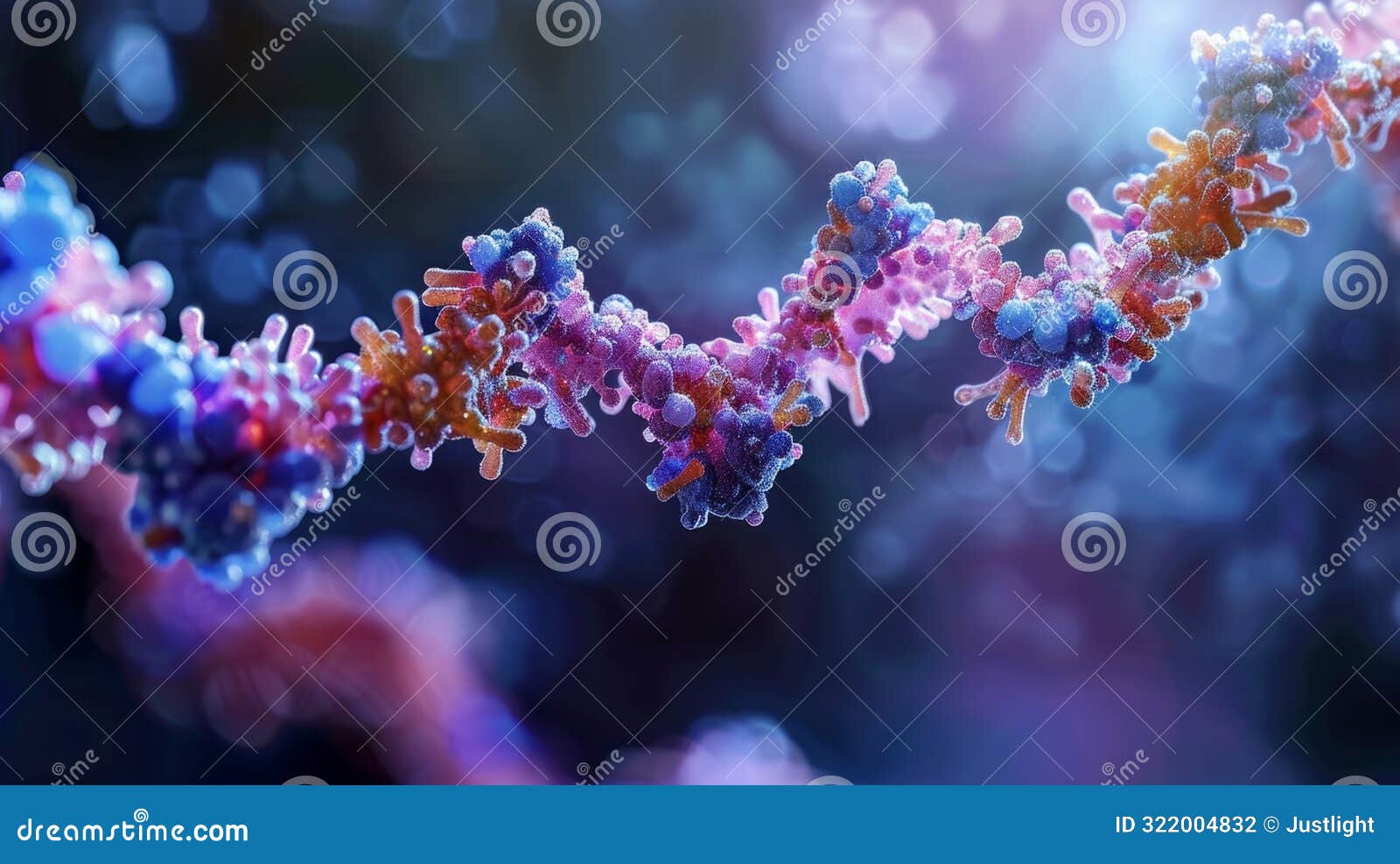 A Microscopic View of the Replication Fork Where DNA is Being Un and ...