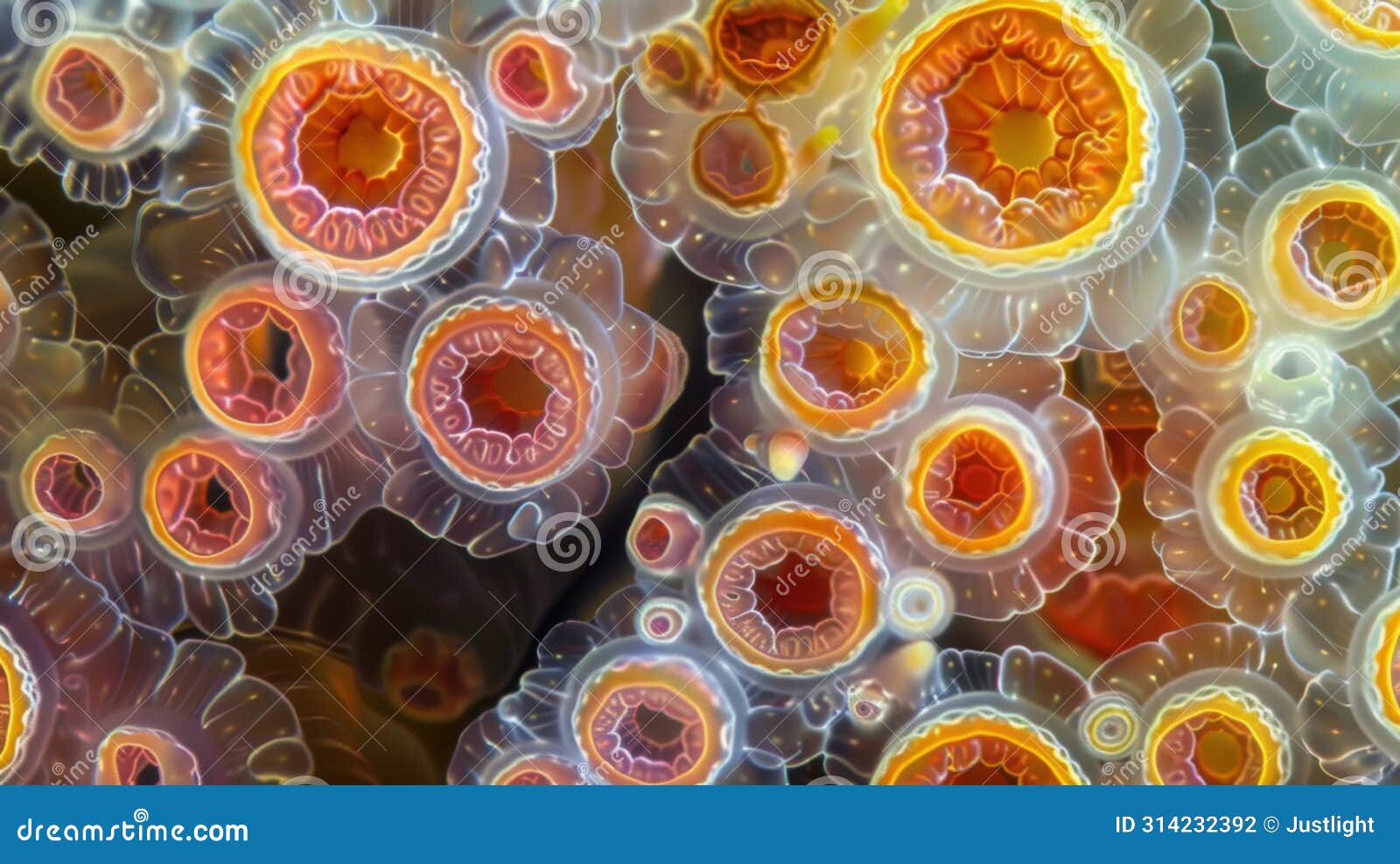 This Microscopic View Reveals Intricate Patterns of Orange and Red ...