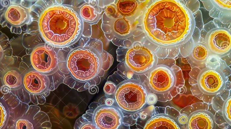 This Microscopic View Reveals Intricate Patterns of Orange and Red ...