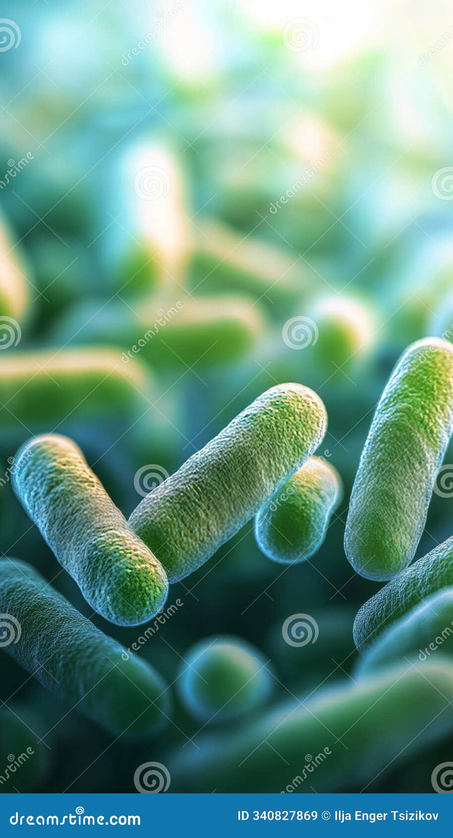 Microscopic View of Rod-Shaped Bacteria, Microorganisms Under ...