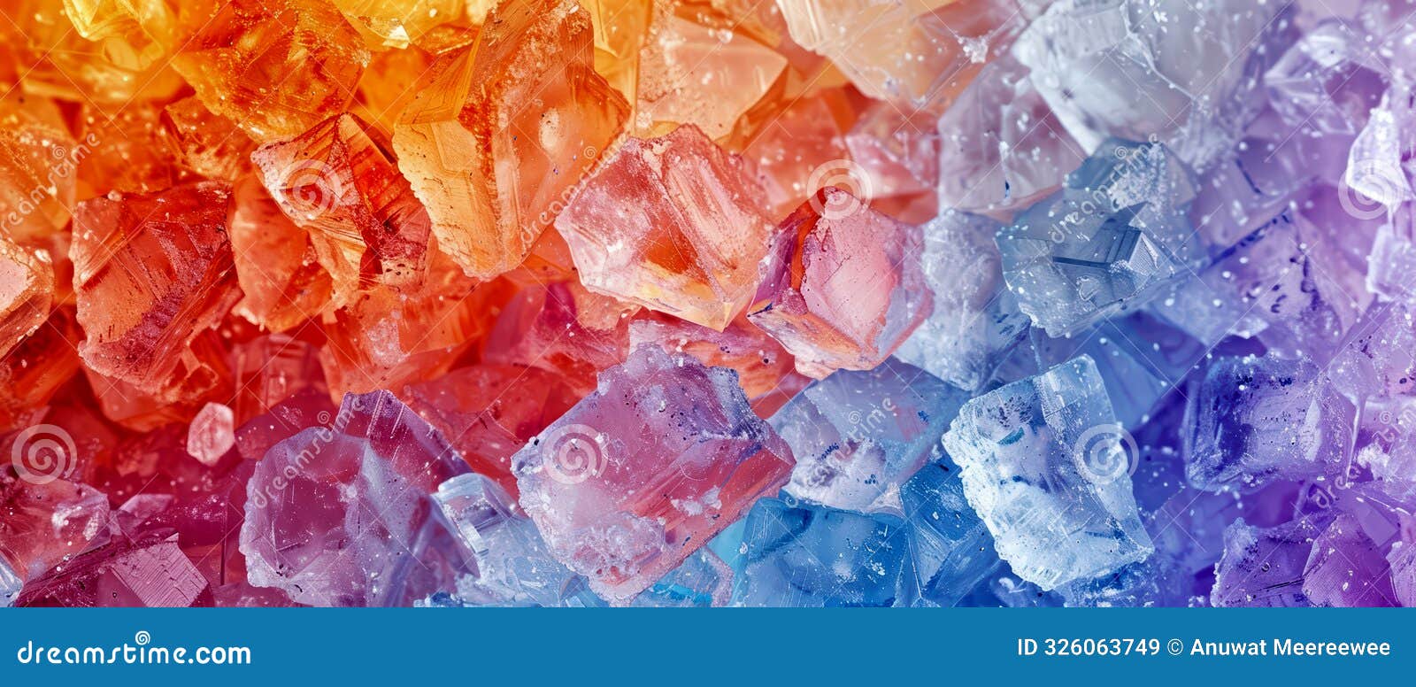 Microscopic View of Salt Crystals, Vibrant Colors, Detailed Texture ...