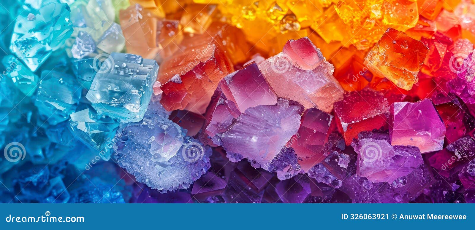 Microscopic View of Salt Crystals, Vibrant Colors, Detailed Texture ...