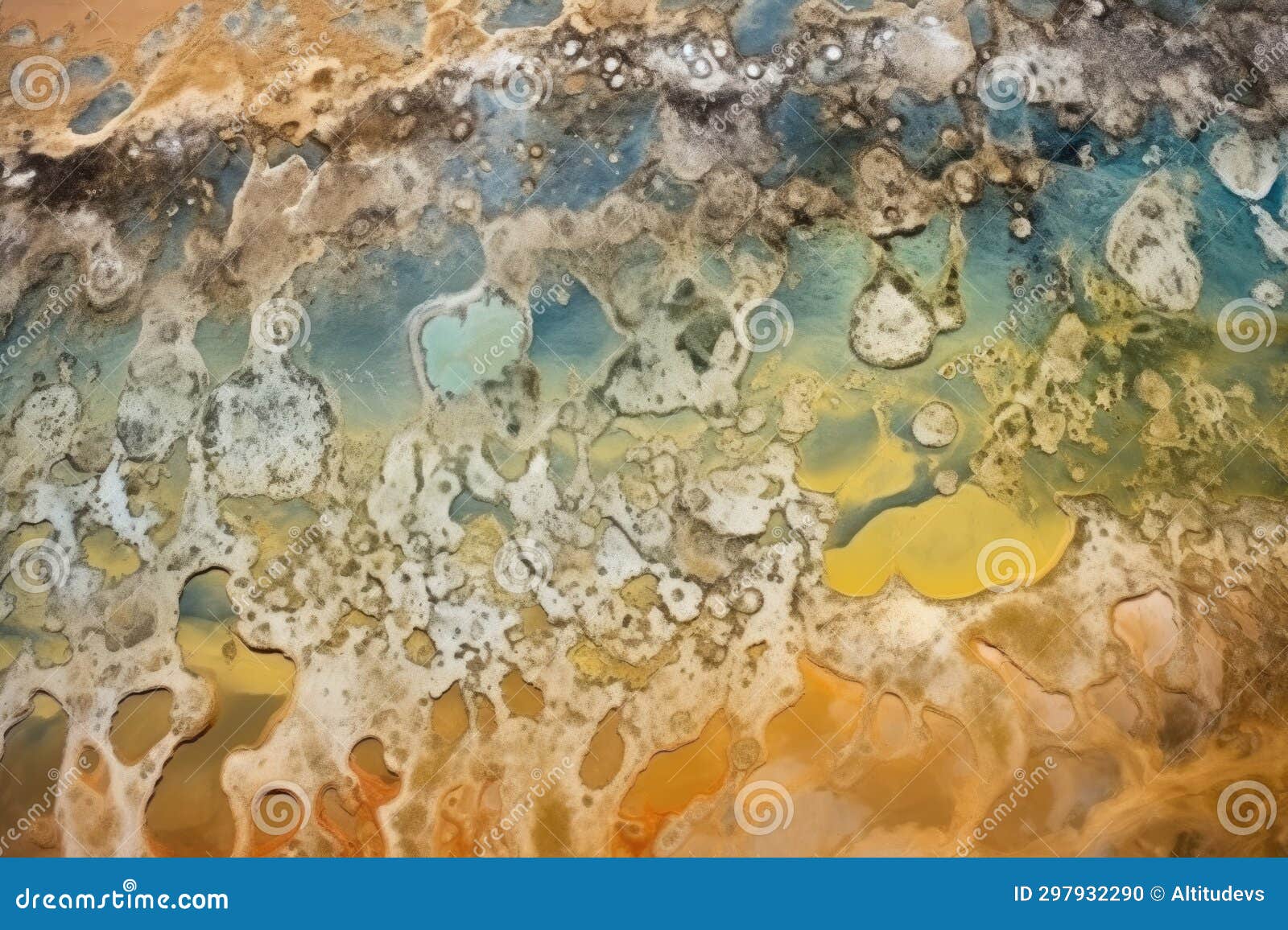 Microscopic Ocean Life Cross-section With Bacteria In Sediment Layers ...