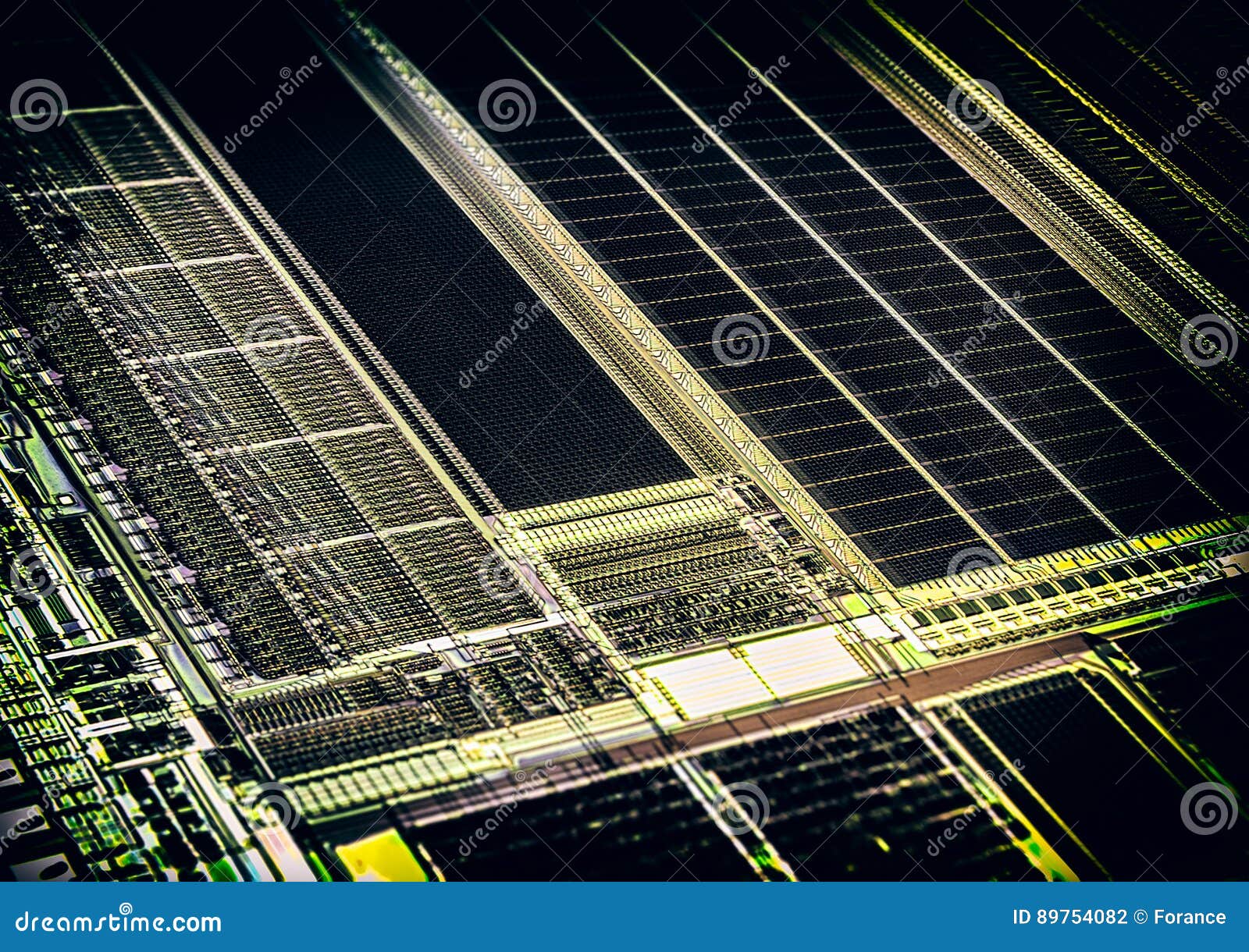 Microscopic View of Silicon Microchip Stock Photo - Image of microchip ...
