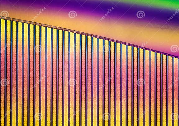 Microscopic View of Silicon Microchip Stock Image - Image of ...