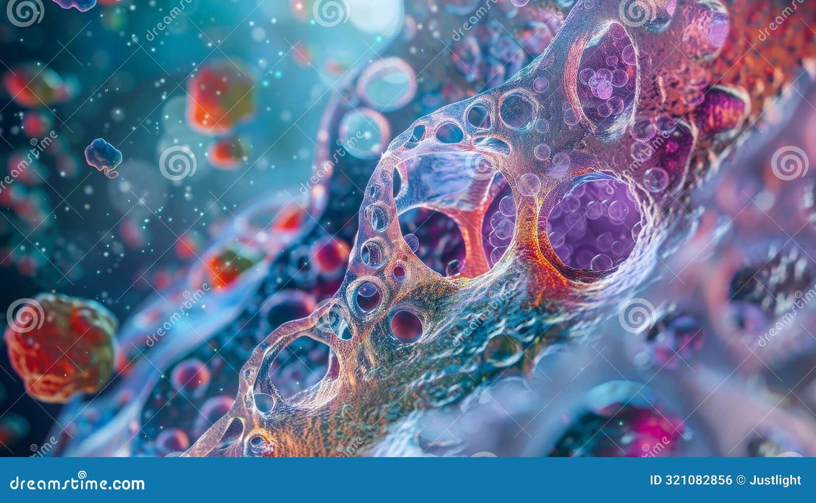 A Microscopic View of a Single Cell Demonstrating the Arrangement of ...