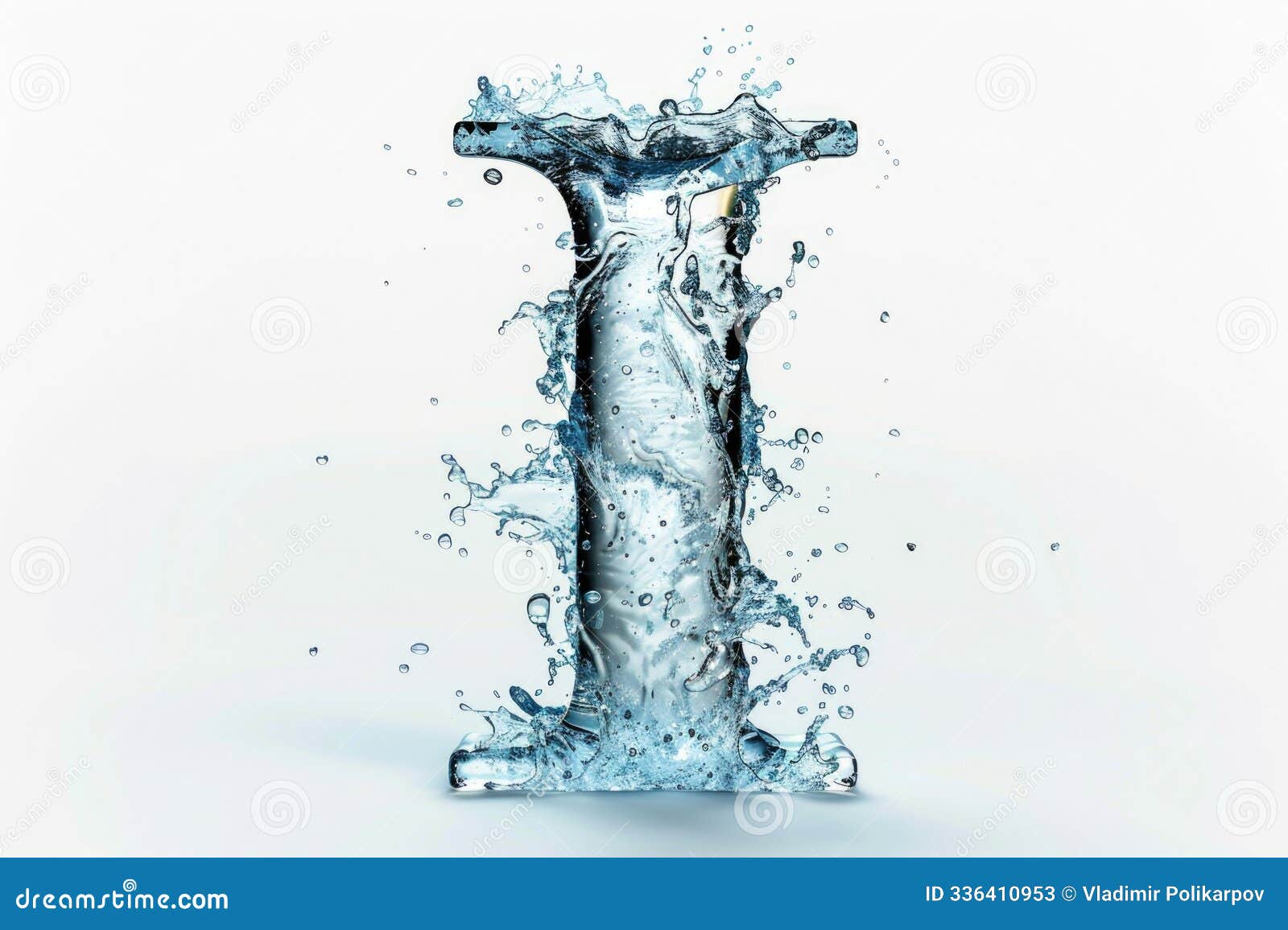 A Microscopic View of a Single Water Splash Droplet Stock Illustration ...