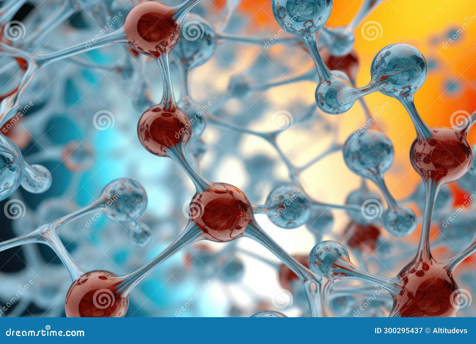 Microscopic View of Skincare Cream with Molecular Structure ...