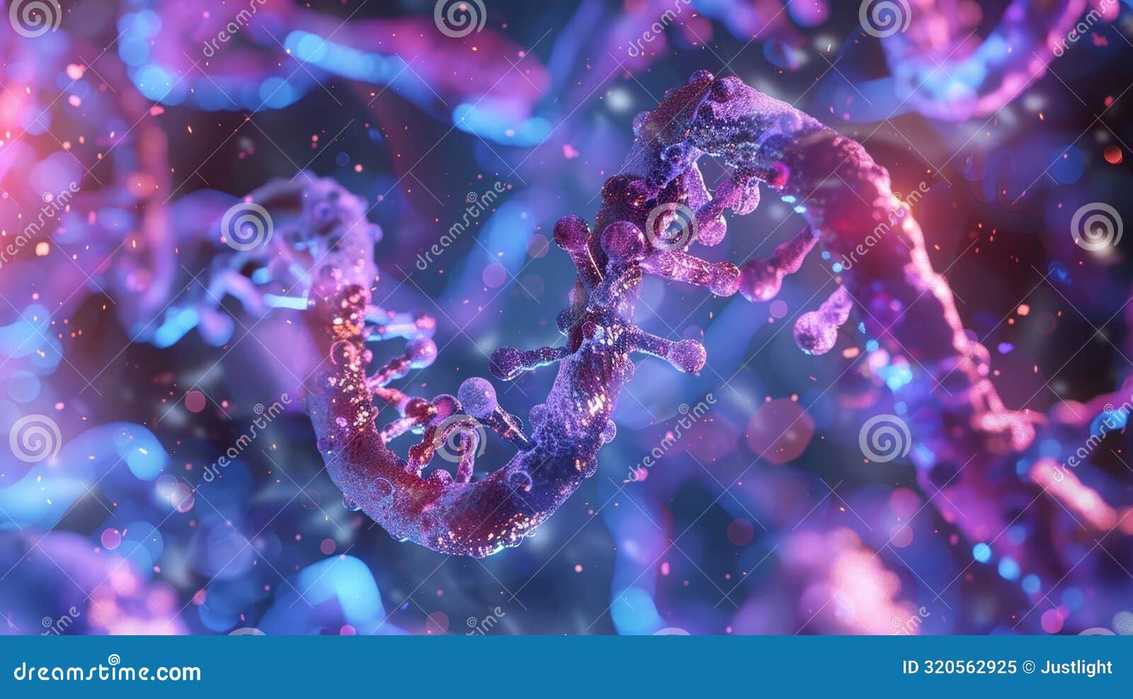 A Microscopic View Of Small Interfering RNA Molecules Binding To MRNA ...