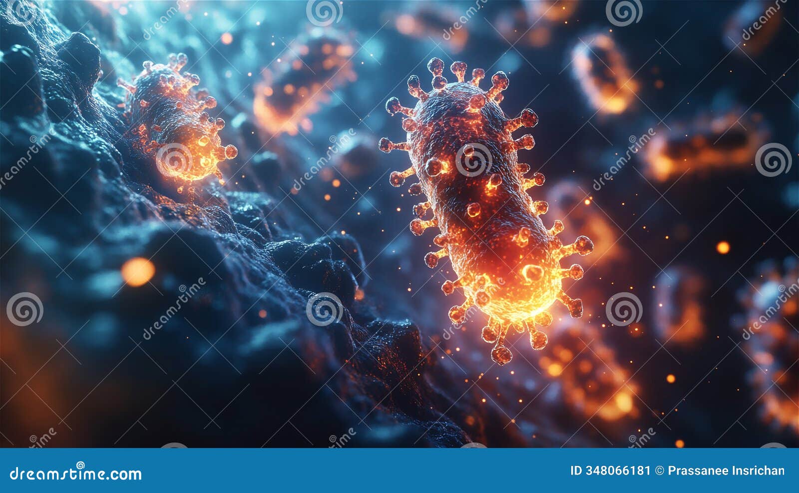 Microscopic View of Small Organelle, Bacteria, and Microorganisms ...