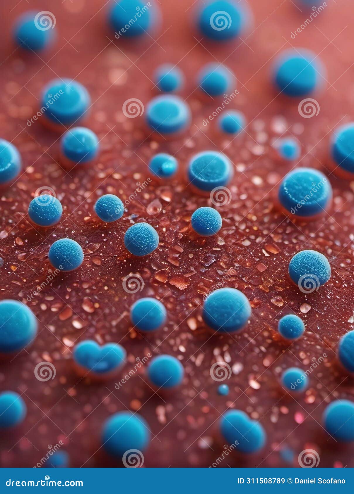 Microscopic View of Tiny Plastic Particles in Cosmetics. Generative AI ...