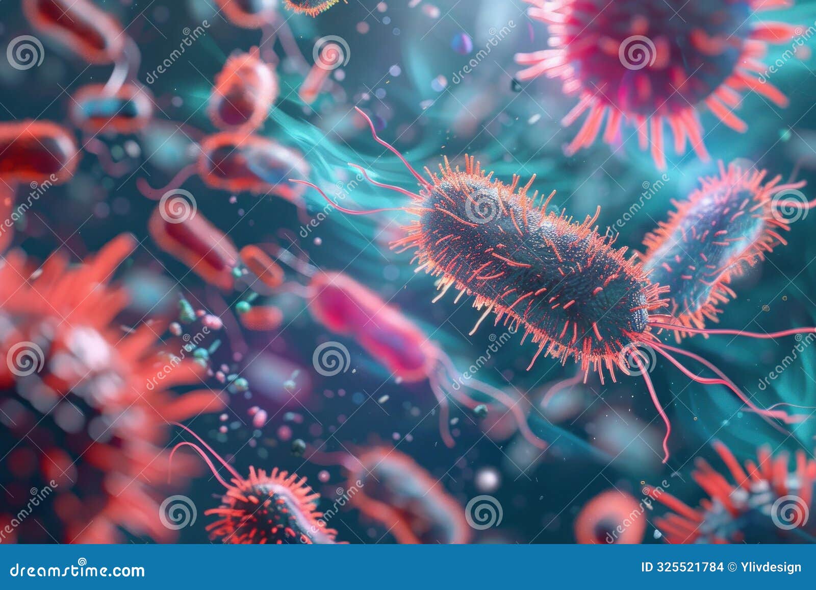 Dangerous Bacteria Growing and Multiplying Rapidly Stock Illustration ...
