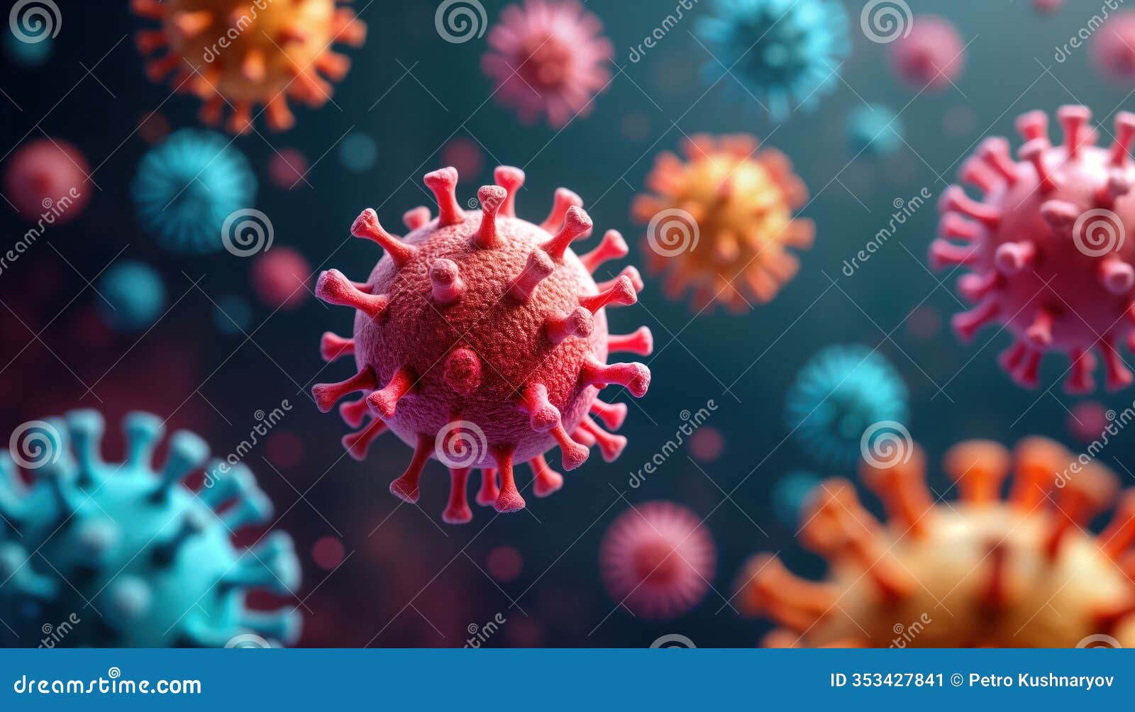 Microscopic View of Various Viruses, Bacteria Under High Magnification ...