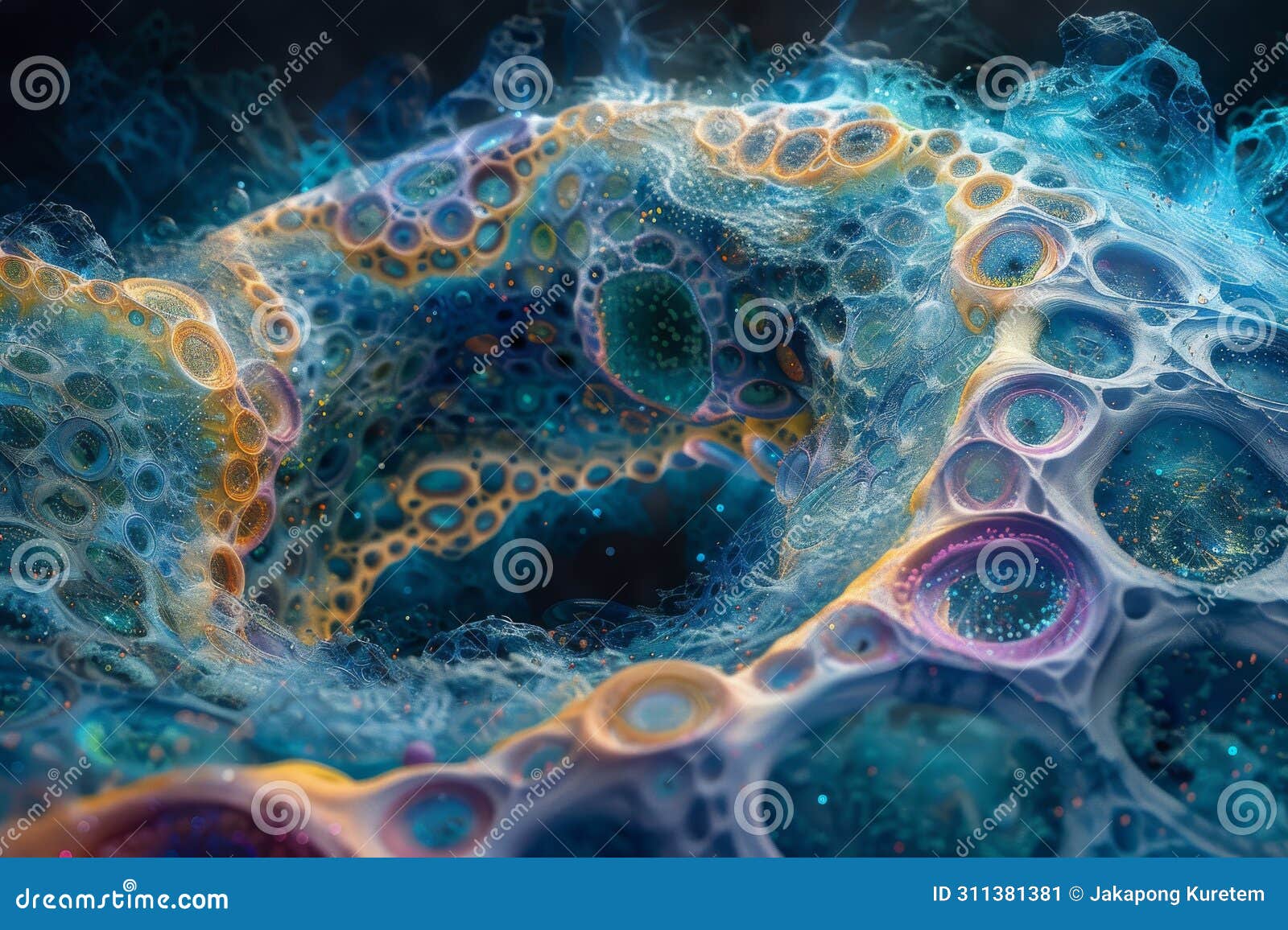 A Microscopic View of a Vibrant Cellular World with DNA Strands ...