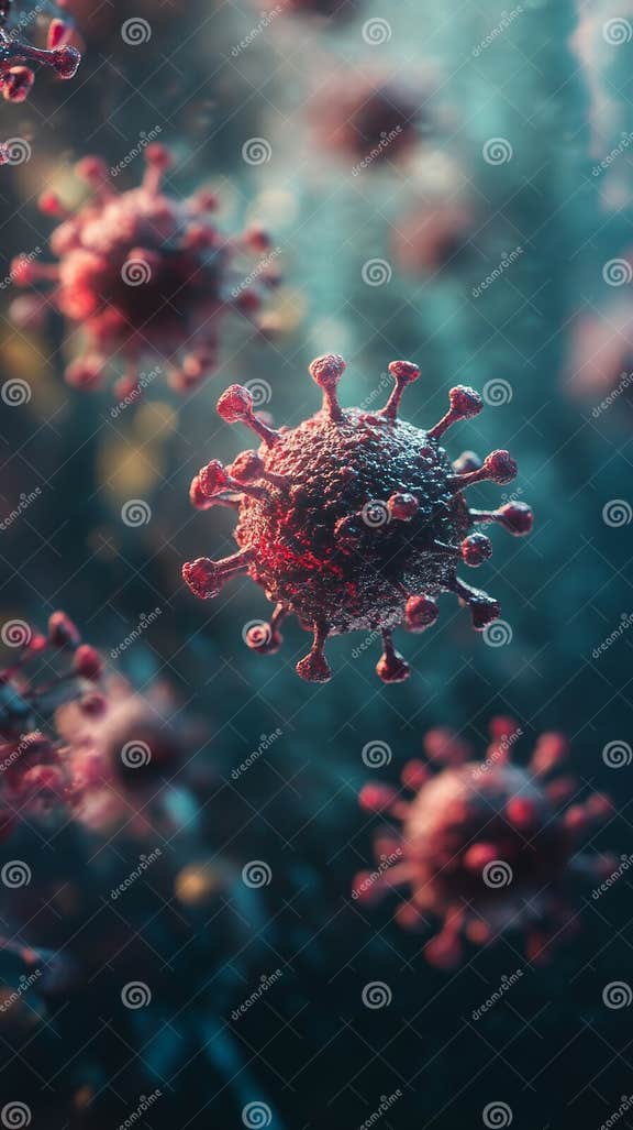 Microscopic View of a Virus Particle, Biological Science Concept Stock ...