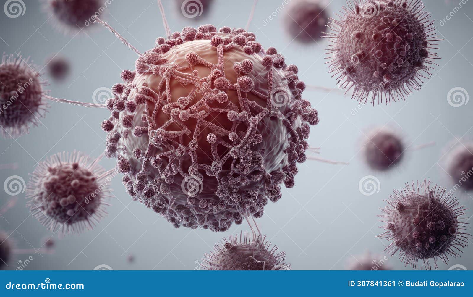 Microscopic View of a Virus Particle with Spikes, a Key Feature of Many ...