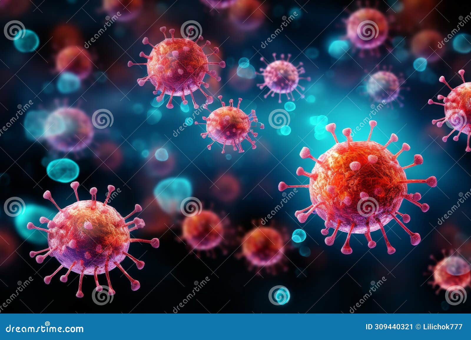 Microscopic View of Virus, Pathogen Under Microscope for Science ...