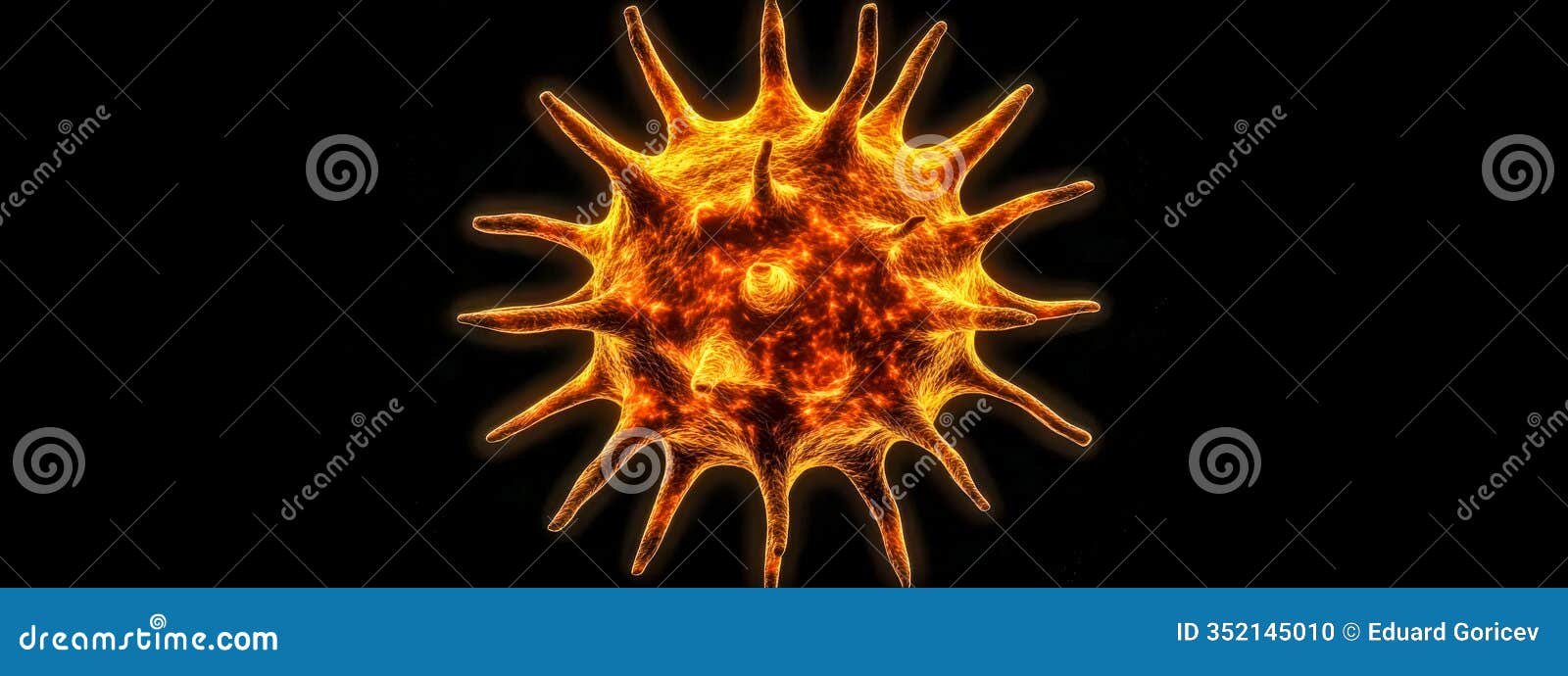 Microscopic View of Virus Showing Its Detailed Structure Stock ...