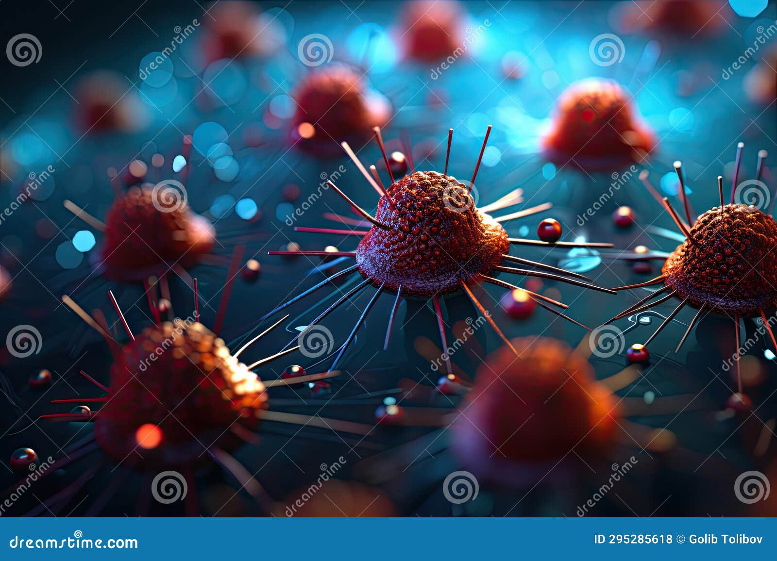 A Microscopic View of Viruses and Bacteria Stock Photo - Image of ...