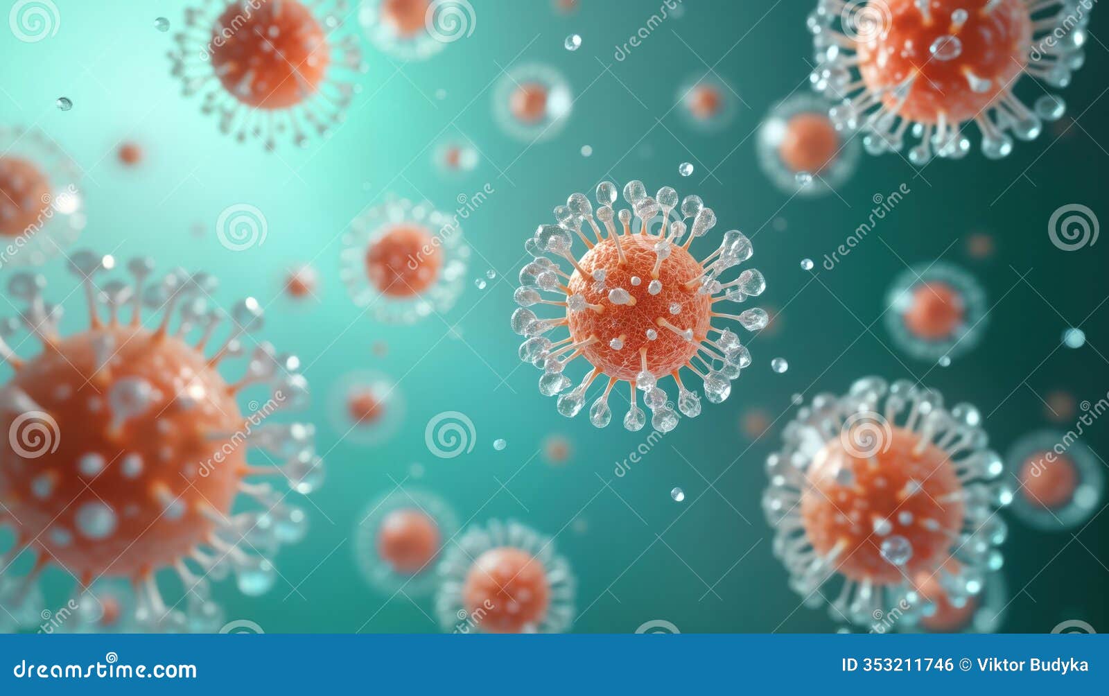 Microscopic View of Viruses in Motion. Virus Particles Show Complex ...