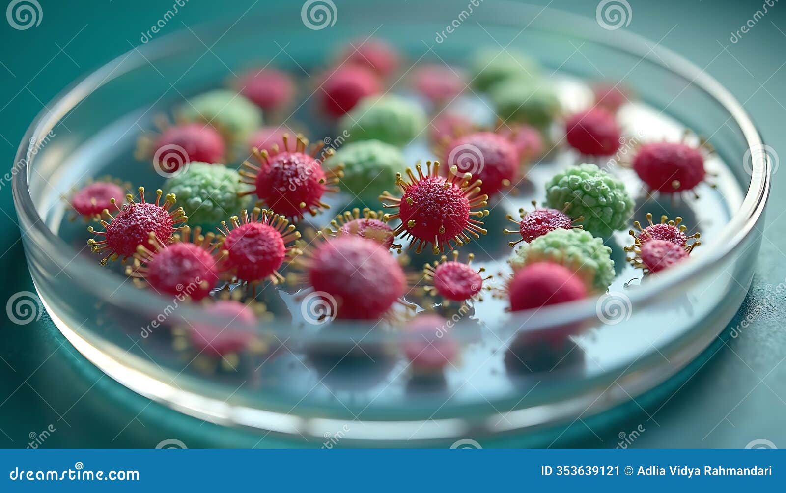 Microscopic View of Viruses in a Petri Dish: a Close-Up Look at Viral ...