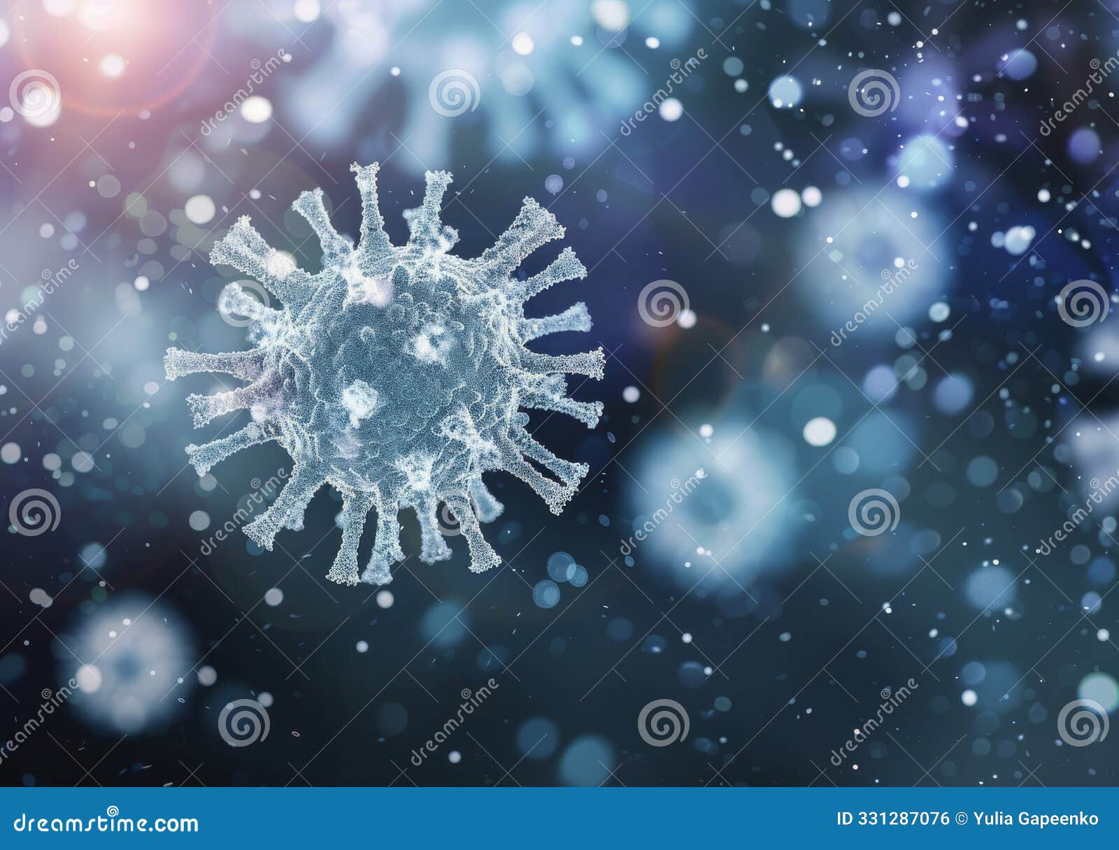 Microscopic View of Viruses in a Scientific Lab Environment Stock Photo ...