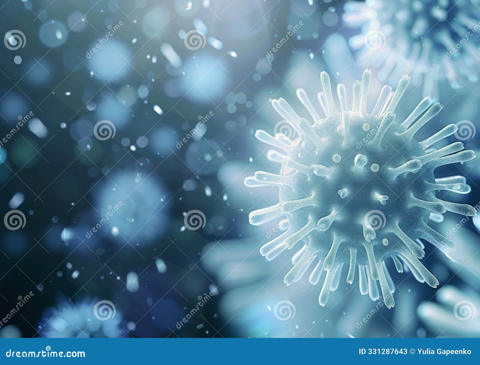 Microscopic View of Viruses in a Scientific Lab Environment Stock Image ...