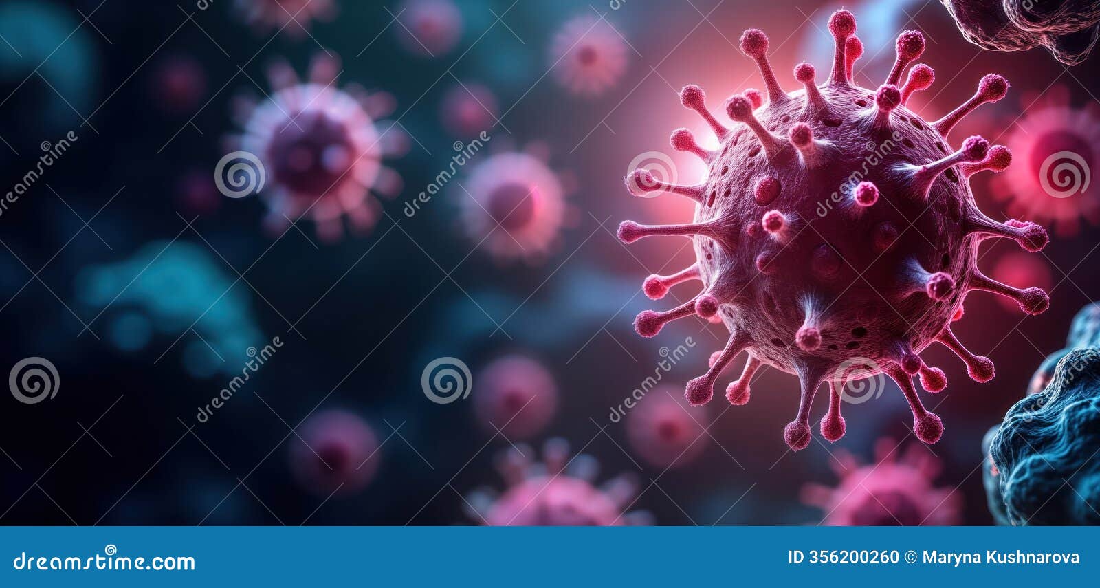 Microscopic View of Viruses in Tumor Microenvironment. Virus Structure ...