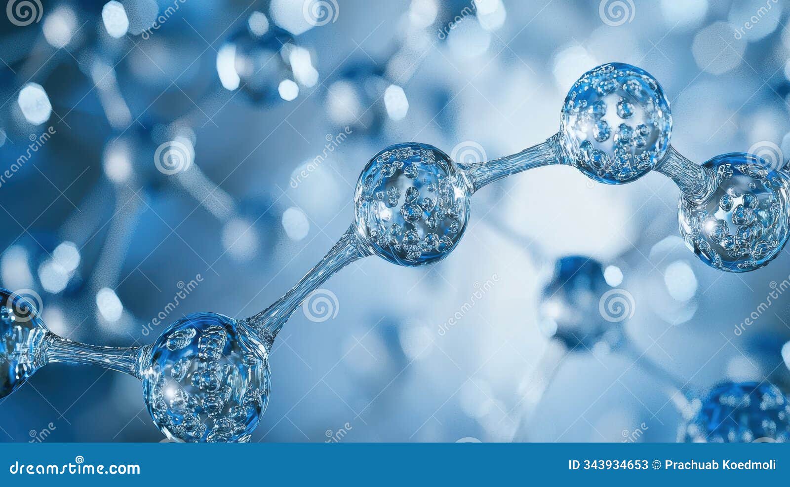 Microscopic View of a Water Molecule - Nanotechnology in Action Stock ...
