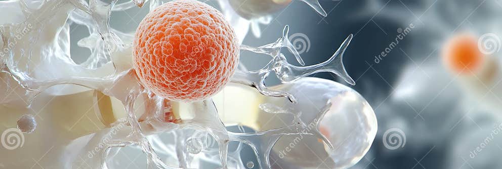 Microscopic View of White Blood Cells Interacting with Each Other the ...