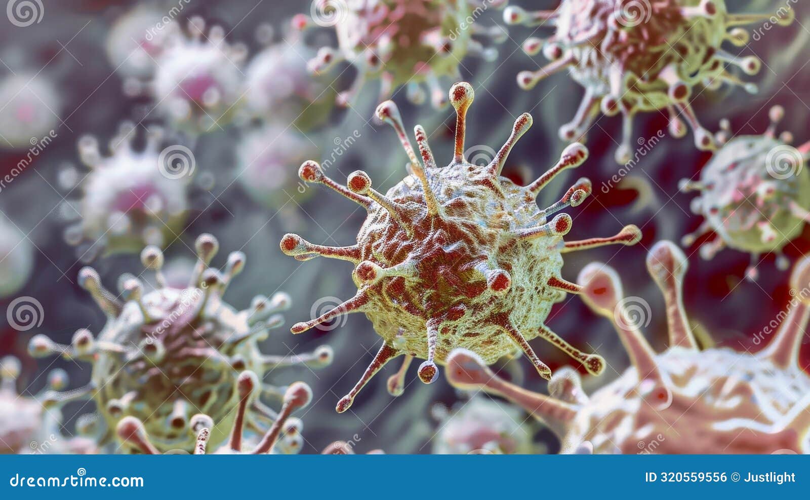 A Microscopic View of a White Cell Releasing Antibodies To Attack and ...