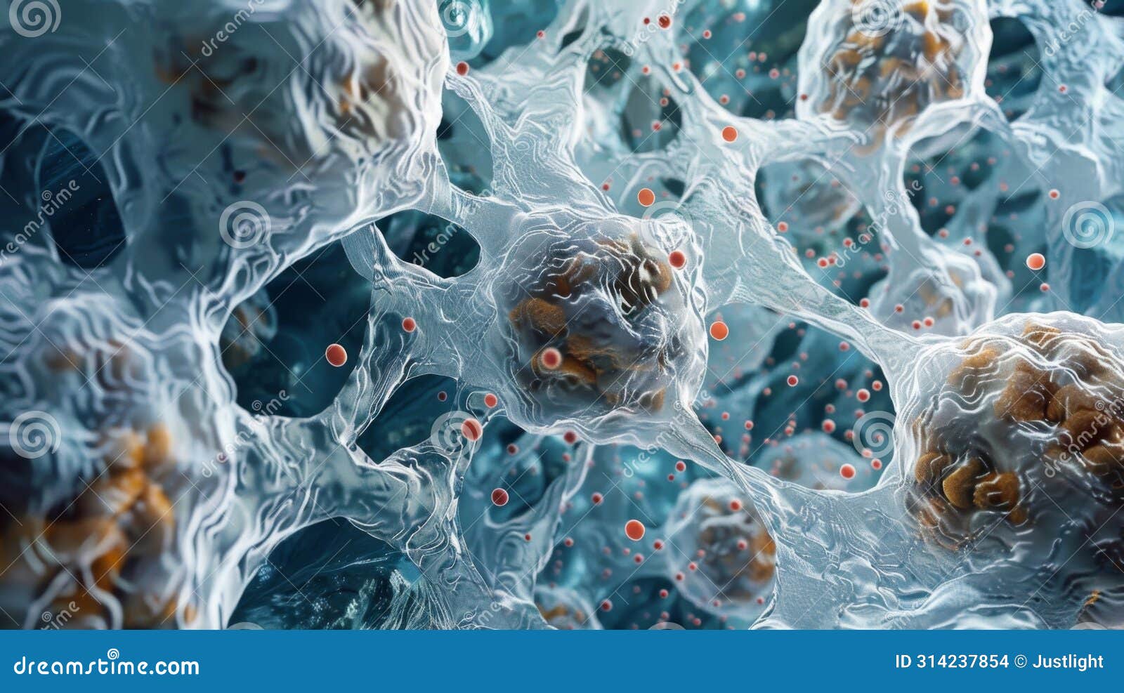 A Microscopic View of White Cells with Their Distinct Nucleus and ...