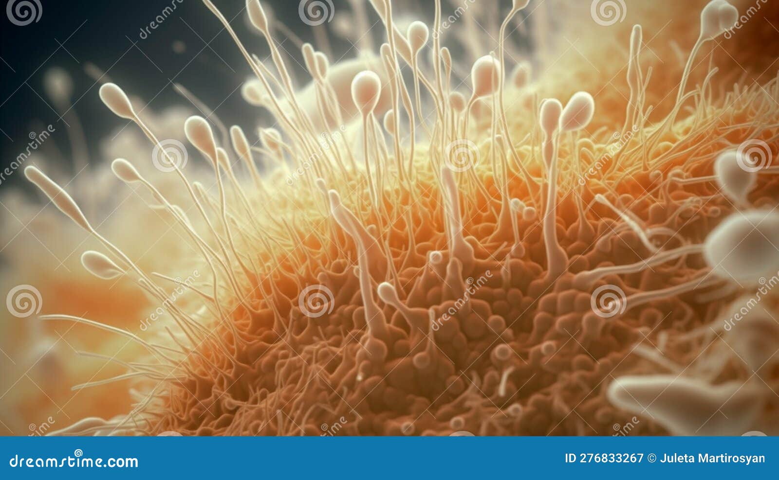 Microscopic View of Yeast Candida Auris. Generative AI Stock ...