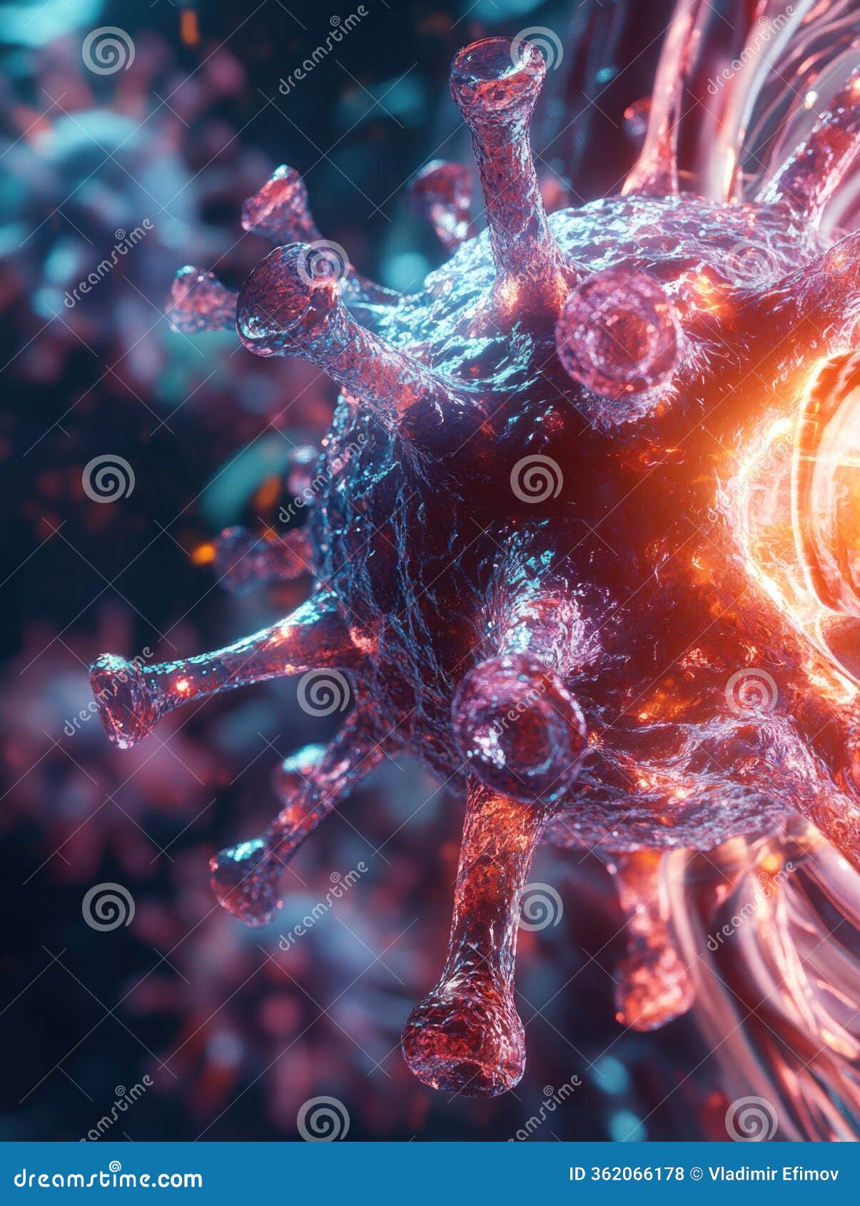 Microscopic Viral Infection Stock Photo - Image of microscope, virus ...