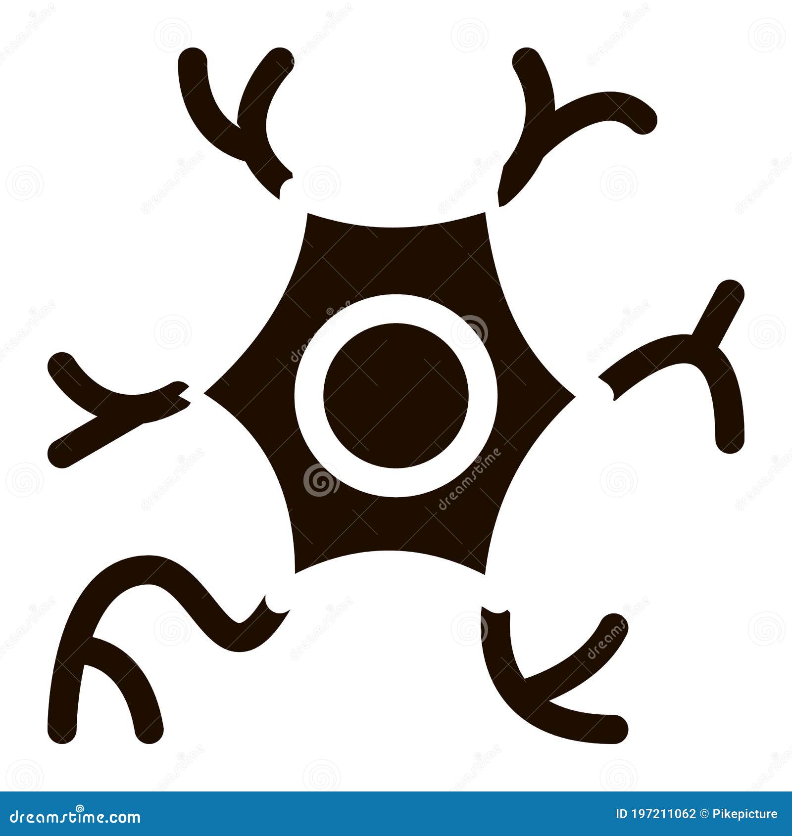 Microscopic Virus Bacterium Vector Icon Stock Vector - Illustration of ...