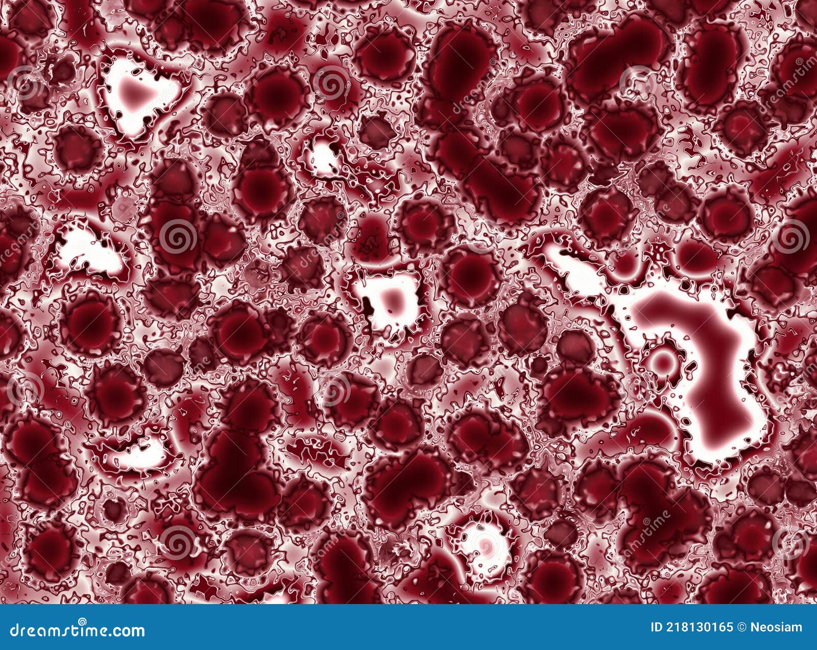 Microscopic Virus Simulation 3D Render Illustration Stock Illustration ...