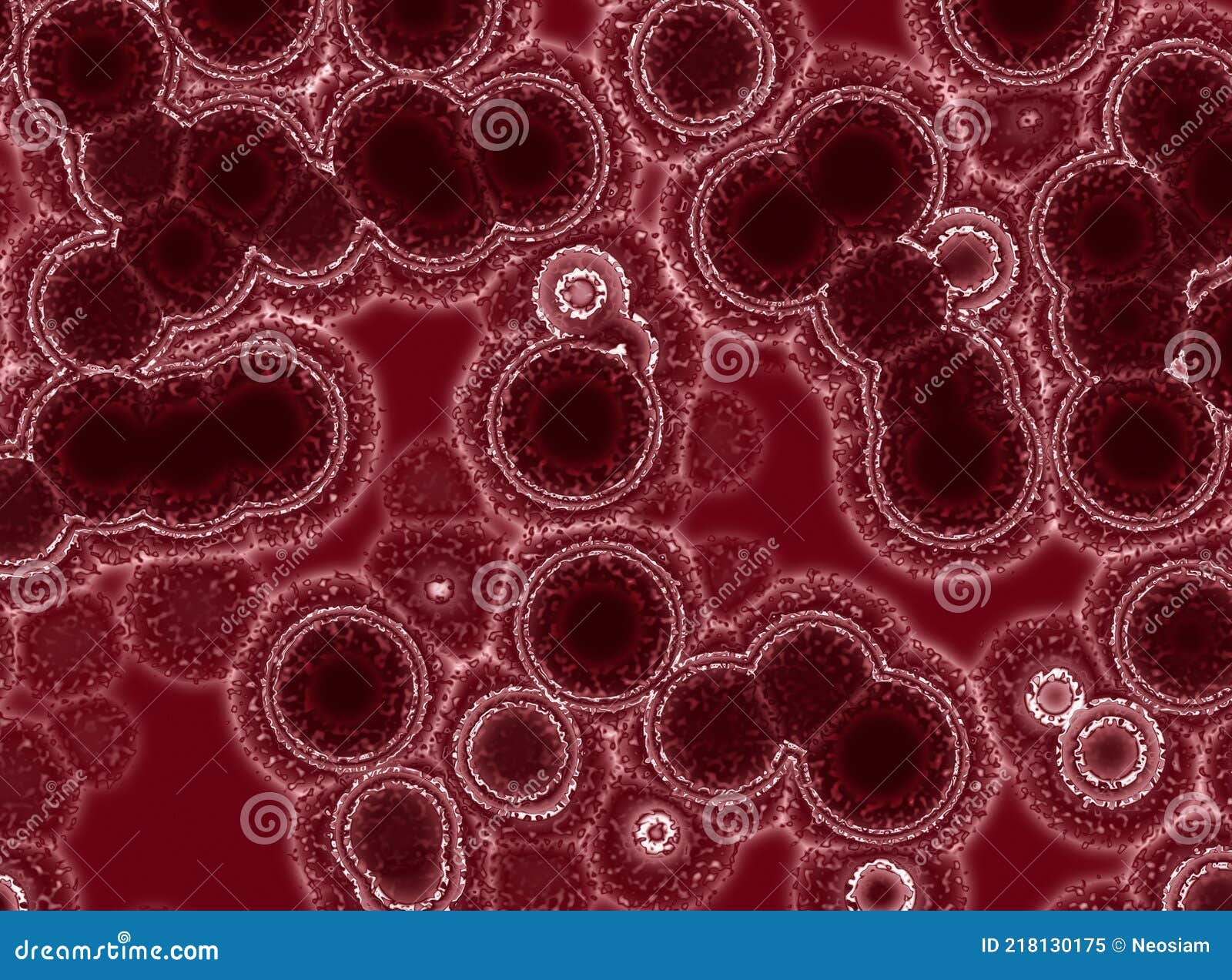 Microscopic Virus Particle Under Laboratory Examination. Close-up View ...