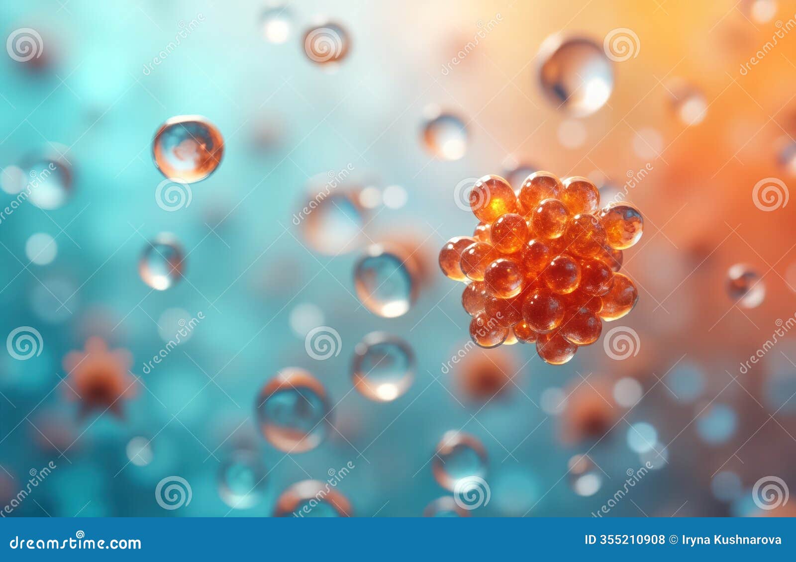 Microscopic 3d Visualization Of Red Blood Cells Moving Through Yellow ...